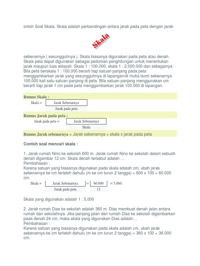 Contoh Soal Skala | PDF