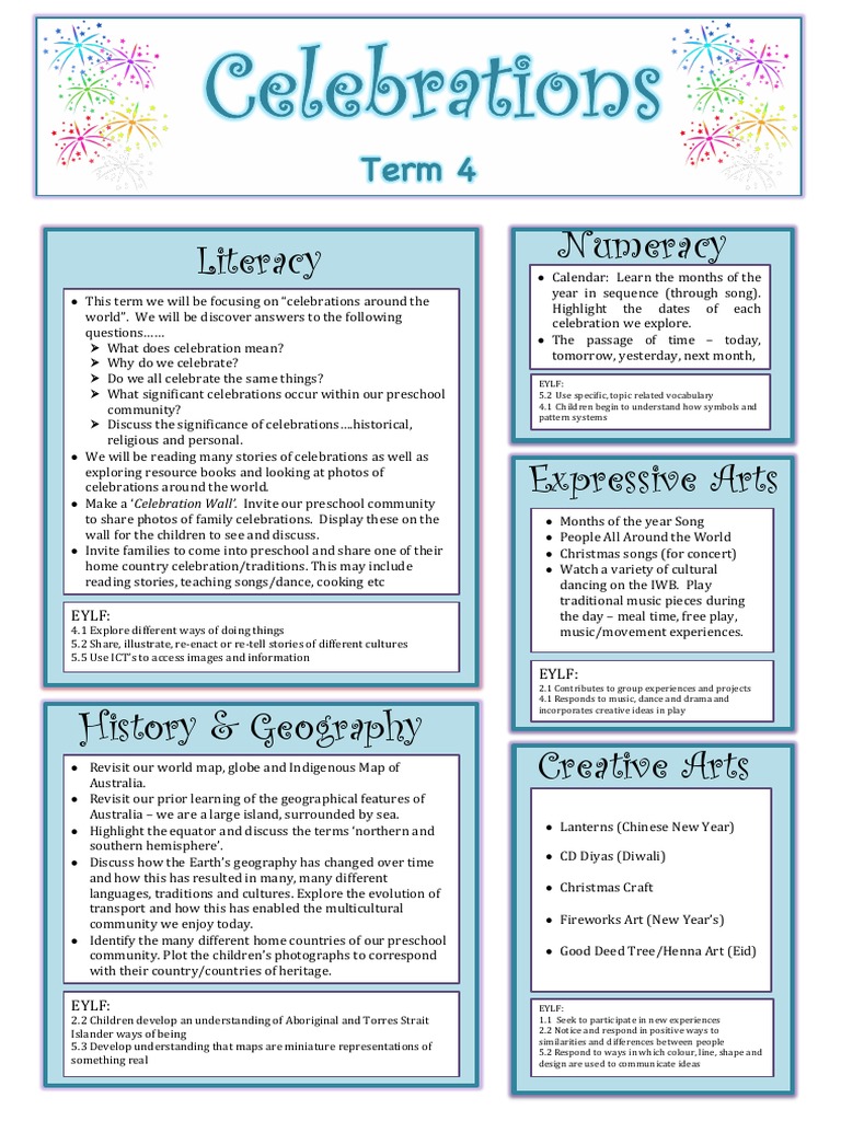 Celebrations Term 4 | PDF | Geography | Dances