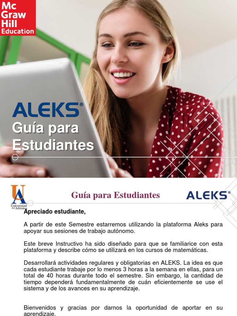 Guía para Estudiantes ALEKS - Universidad Atlantico | PDF | Point and ...