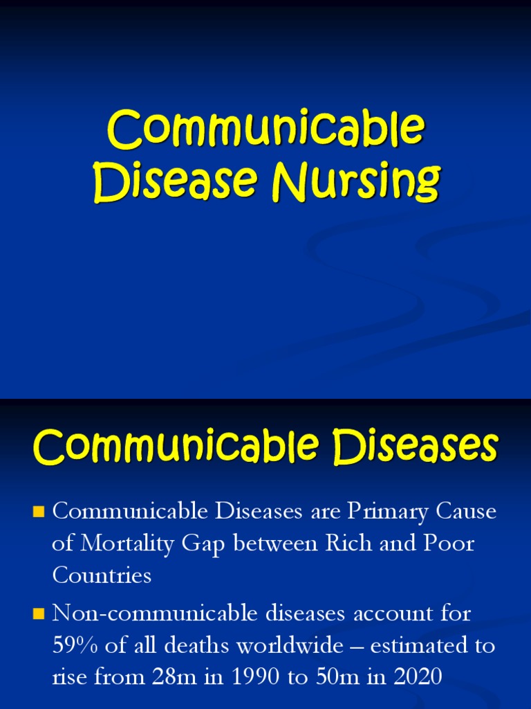 Communicable Disease Nursing | PDF | Infection Control | Infection