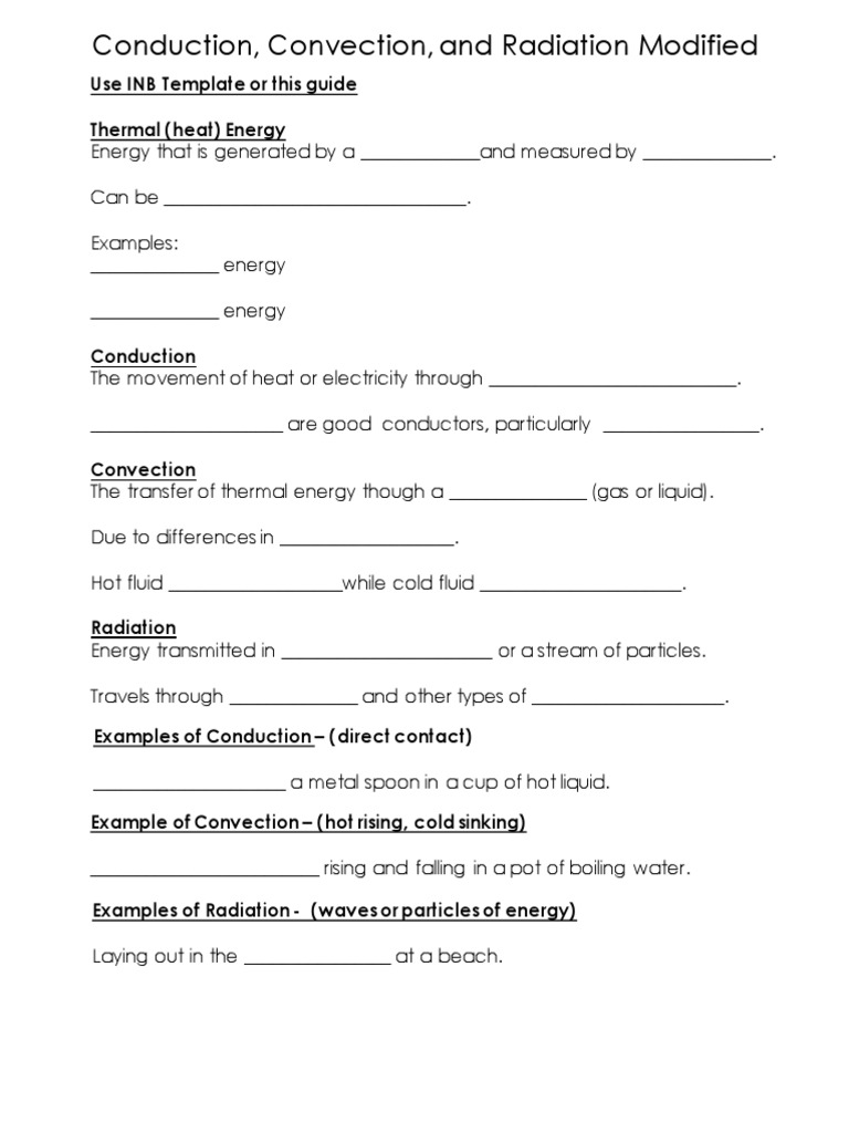 Day 12 Conduction Convection Radiation Notes | PDF