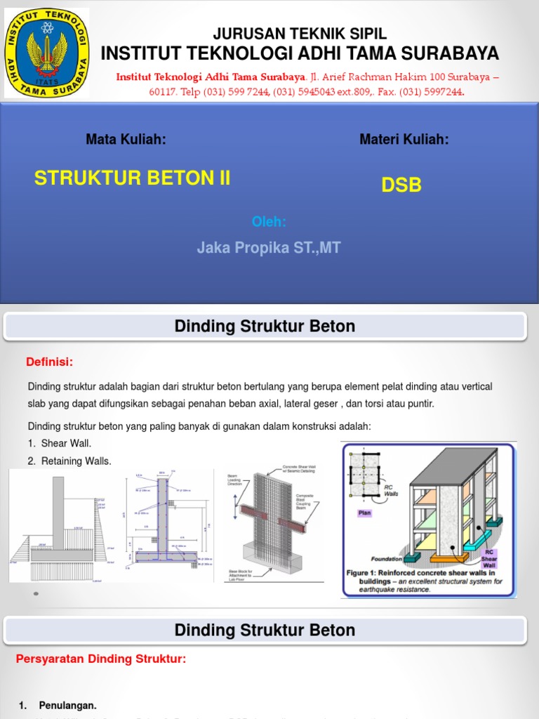 Dinding Struktur Beton (Materi Shear Wall) | PDF