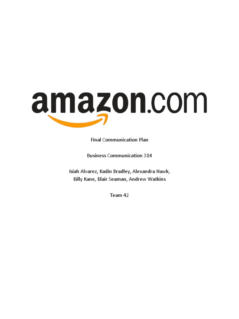 Amazon Communication Plan | PDF | Employment | Stocks