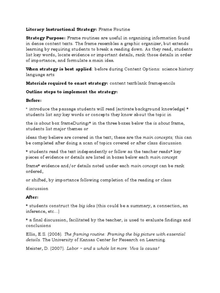 Effective Literacy Instruction Strategies | PDF | Reading Comprehension ...