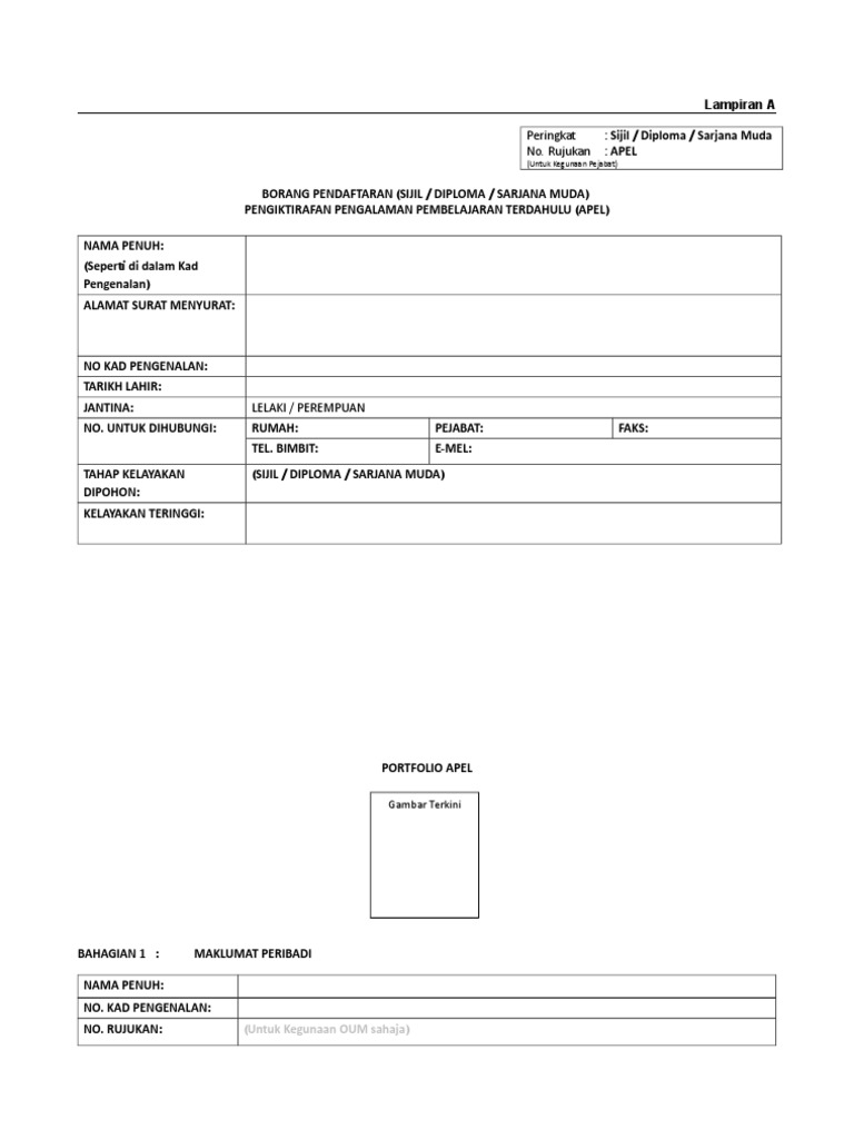 Portfolio Template For Diploma & Bachelor Degree (BM) | PDF