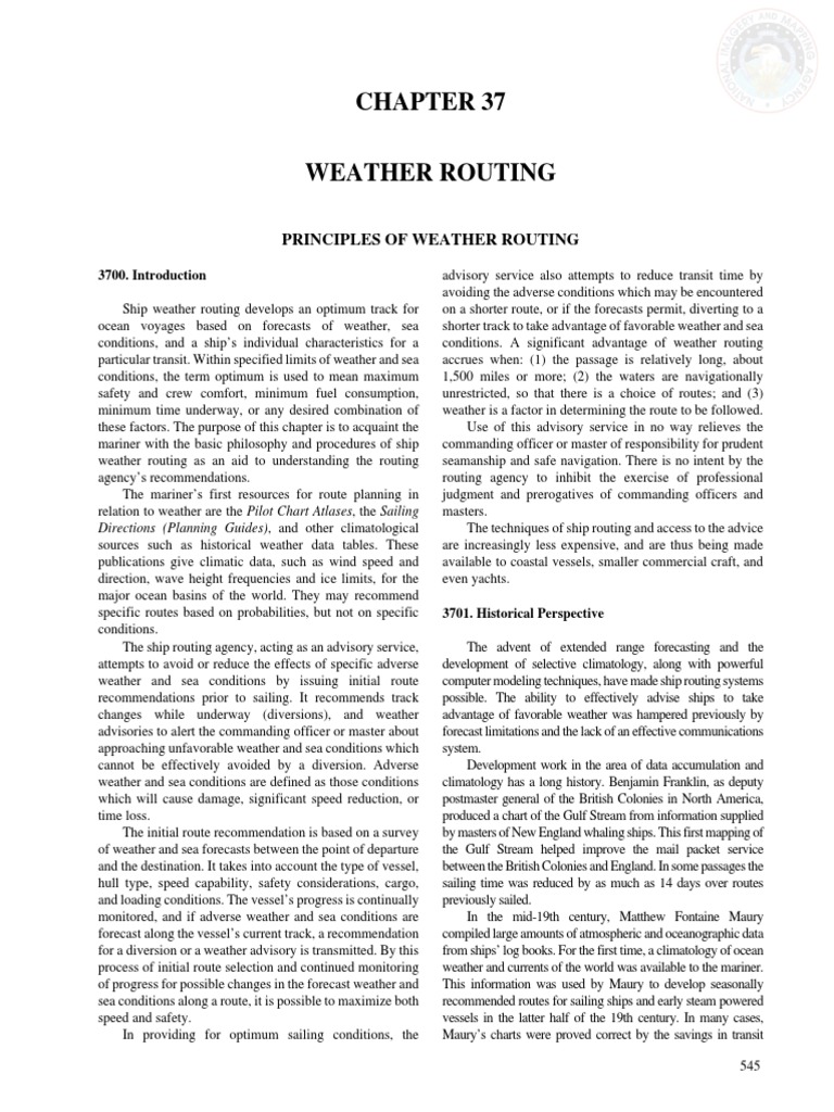 Optimum Ship Routing: Principles and Historical Development of Weather Routing Systems | PDF ...