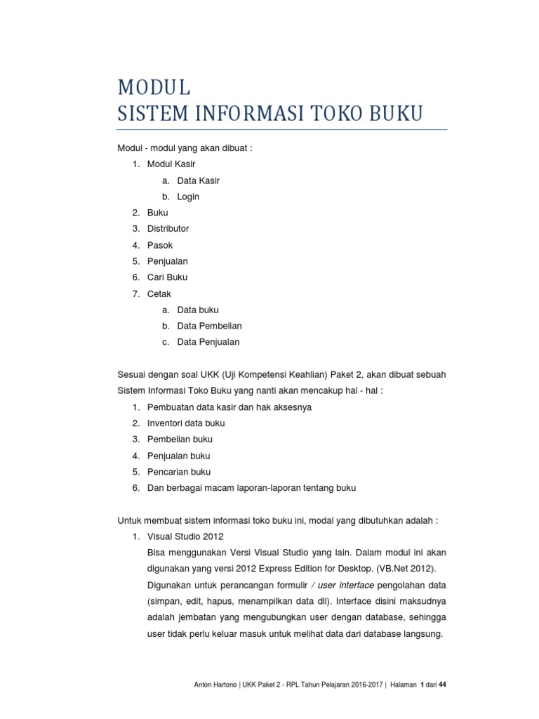 Modul Membuat Data Kasir Dan Login | PDF