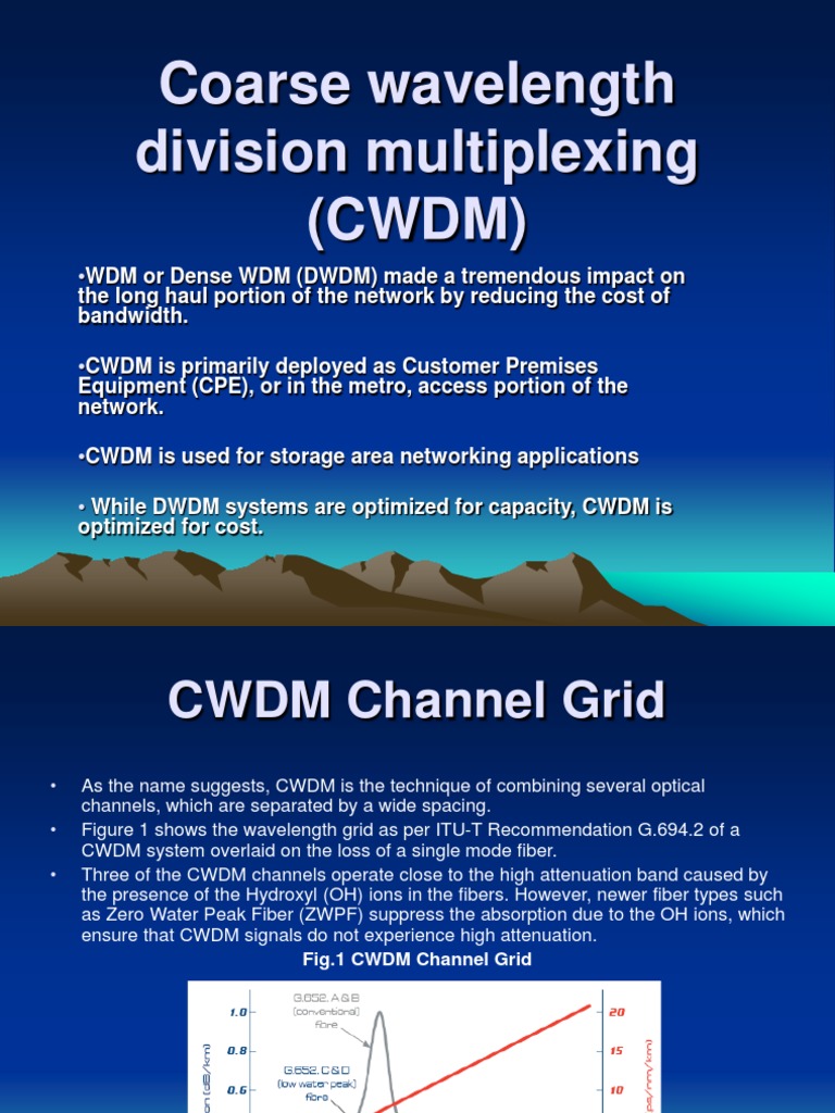 Coarse Wavelength Division Multiplexing (CWDM) | PDF | Wavelength ...