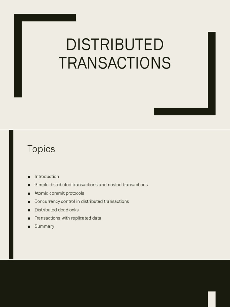 Distributed Transactions | PDF | Database Transaction | Operating System Technology