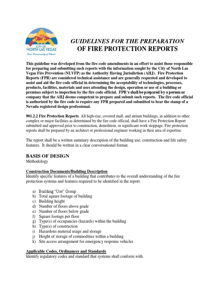 Guidelines For Fire Protection Reports | PDF | Fire Safety | Fire ...