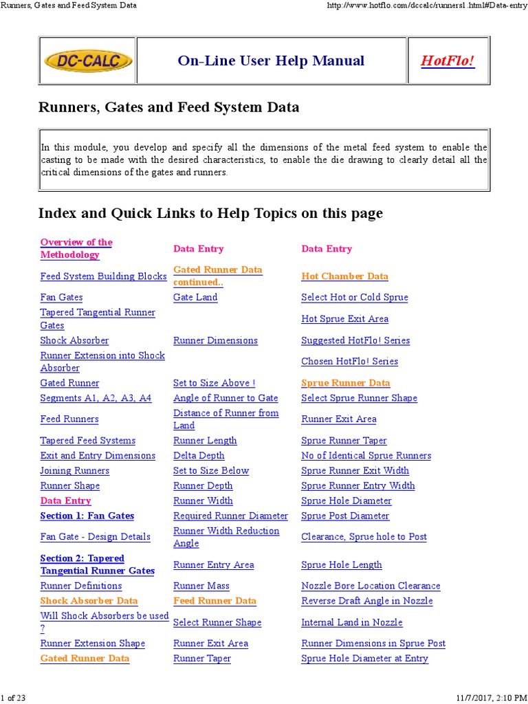 Die Casting Feed System Guide | PDF | Casting (Metalworking) | Angle