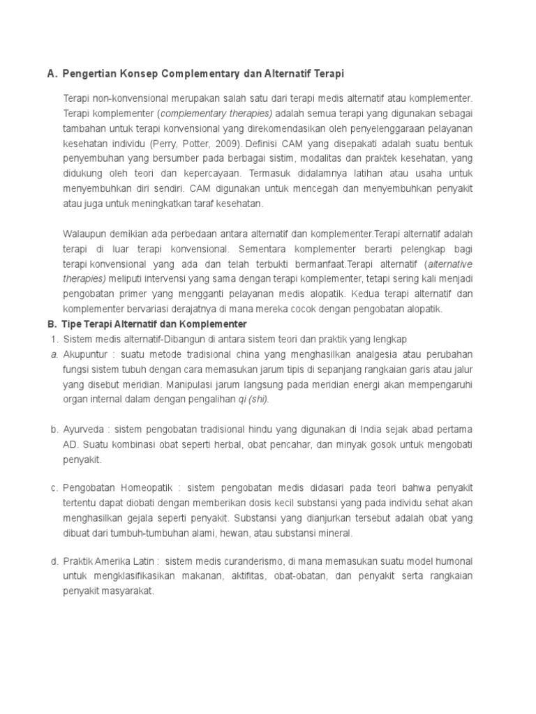 Terapi Komplementer | PDF
