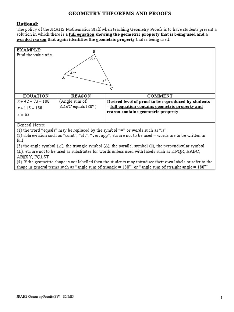 Geometric Reasoning.pdf | Rectangle | Circle | Free 30-day Trial | Scribd