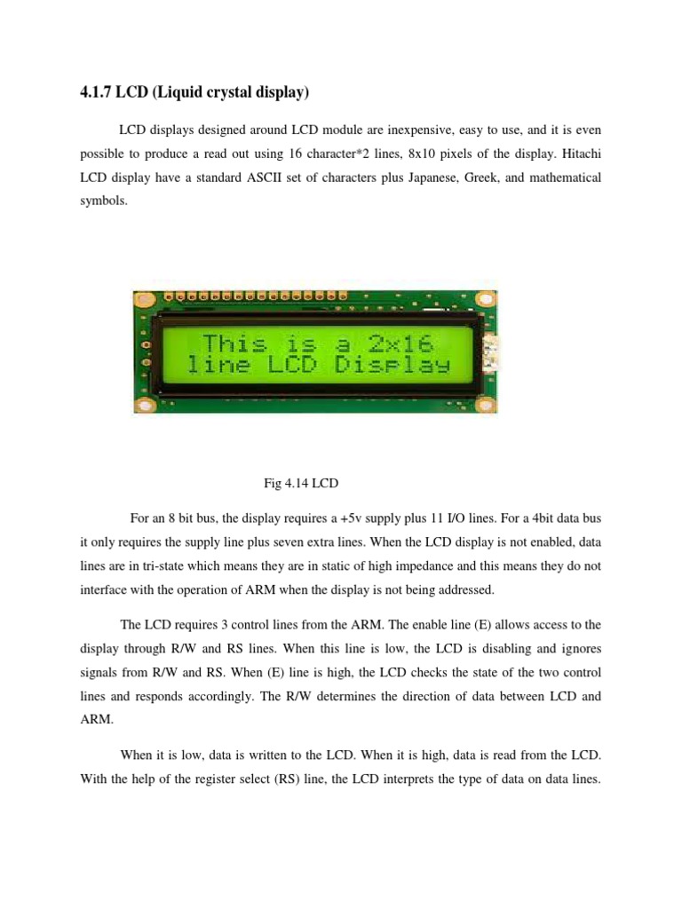 4.1.7 LCD (Liquid Crystal Display) | PDF | Liquid Crystal Display ...