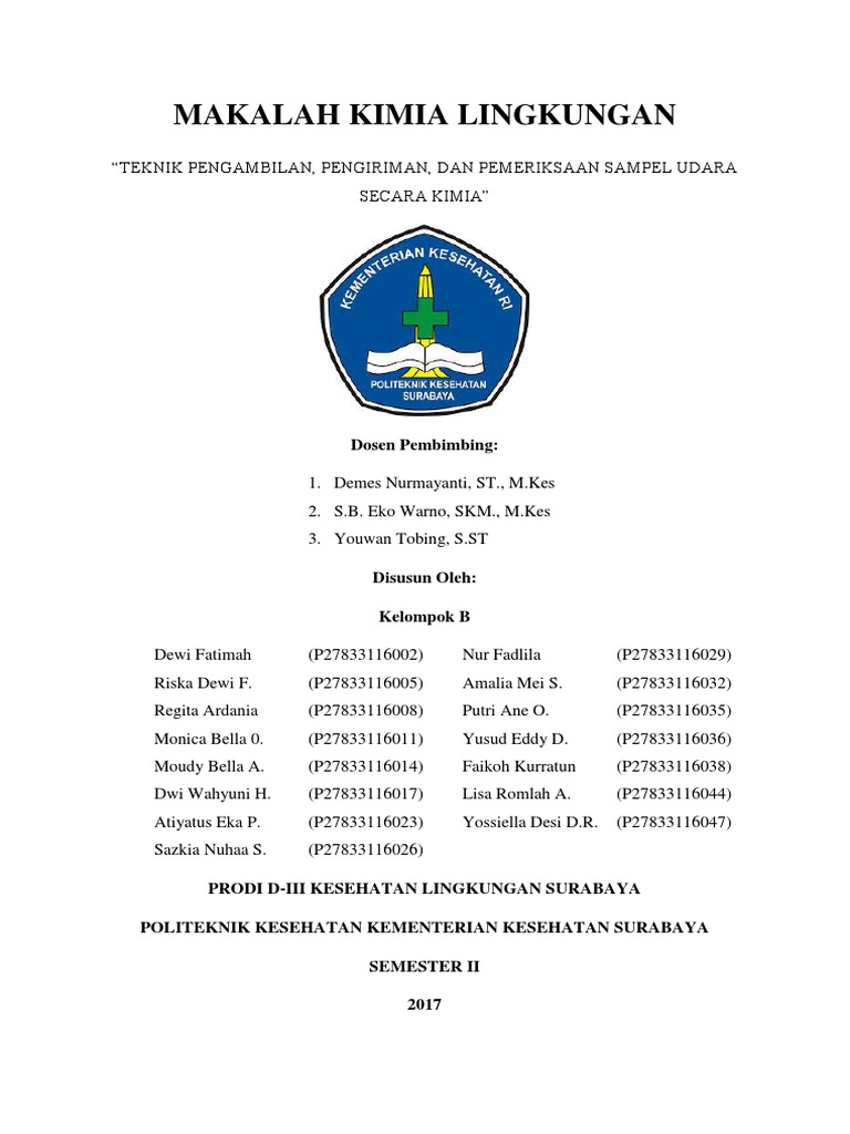 Cover Makalah Kimia Lingkungan | PDF