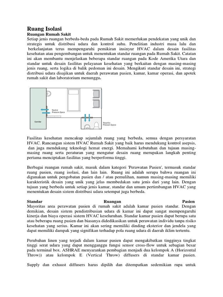 Ruang Isolasi | PDF