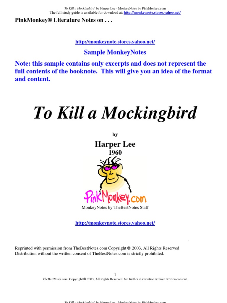 To Kill A Mockingbird: Harper Lee | PDF | To Kill A Mockingbird ...