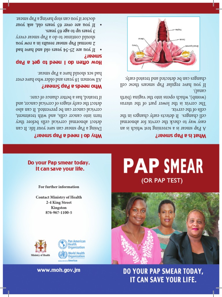 Pap Smear Brochure PDF | Download Free PDF | Cervical Cancer | Clinical ...