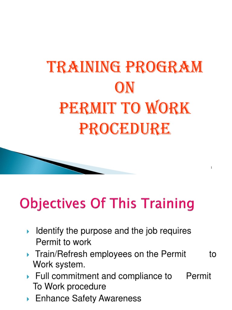 Permit to Work Training Program | PDF | Combustion | Internal ...