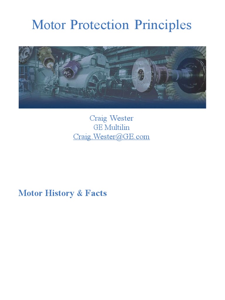 Motor Protection Principles | PDF | Electric Motor | Physical Quantities