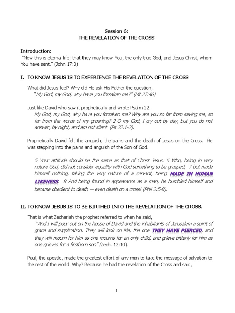 Revelation of the Cross Explained | PDF | Crucifixion | God In Christianity