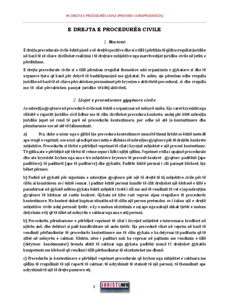 e Drejta e Procedures Civile e Perpunuar | PDF