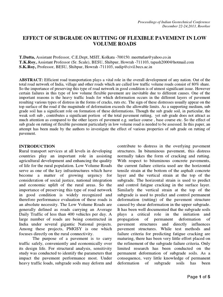 Subgrade Rutting Flexible Pavement | PDF | Road Surface | Road