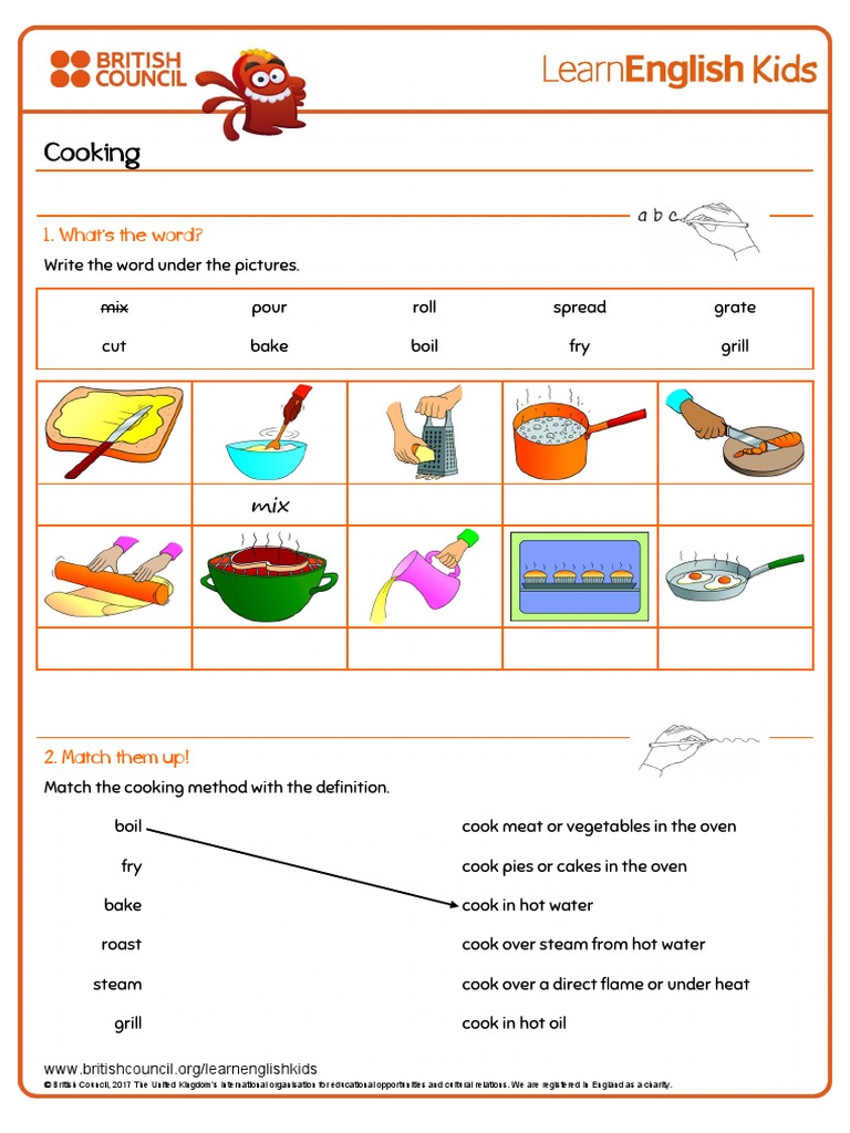 Worksheets Cooking | PDF | Pizza | Grilling
