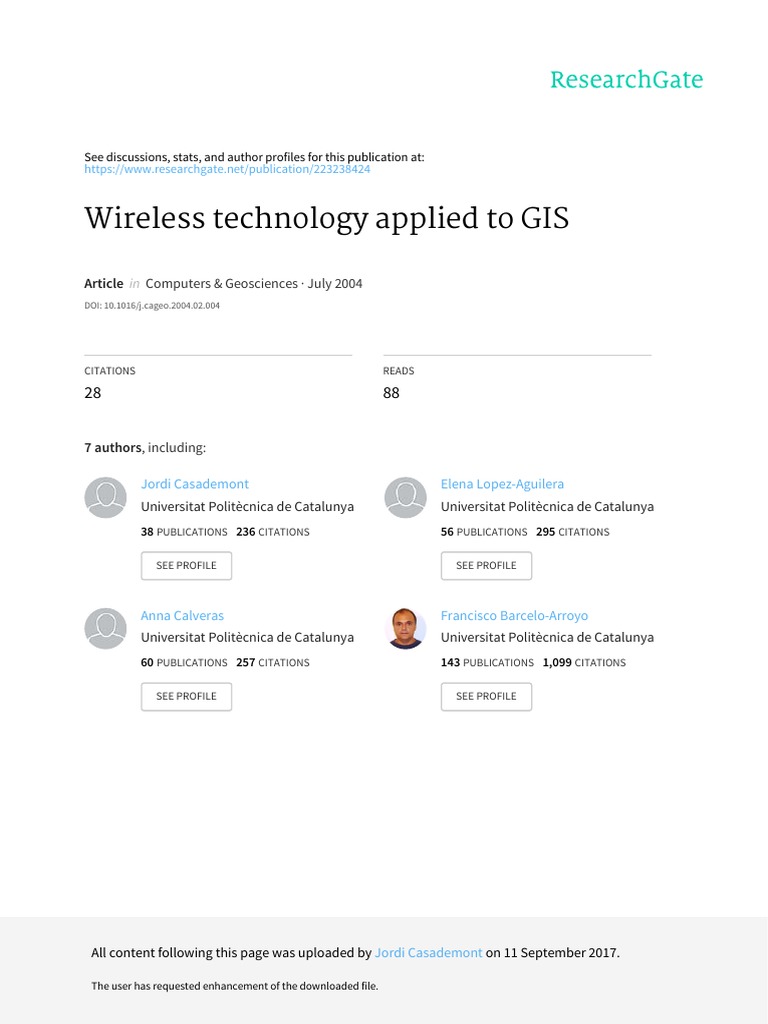 Wireless Technology Applied To GIS | PDF | Personal Digital Assistant ...