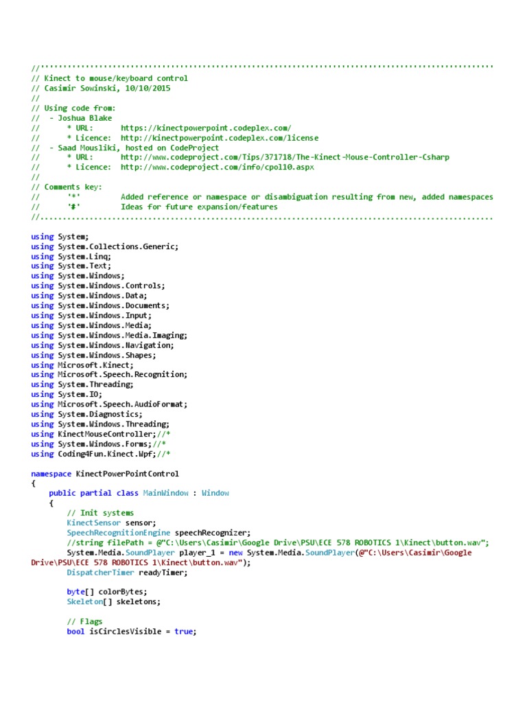 Kinect to mouse/keyboard control via gestures | PDF | Computer Keyboard ...