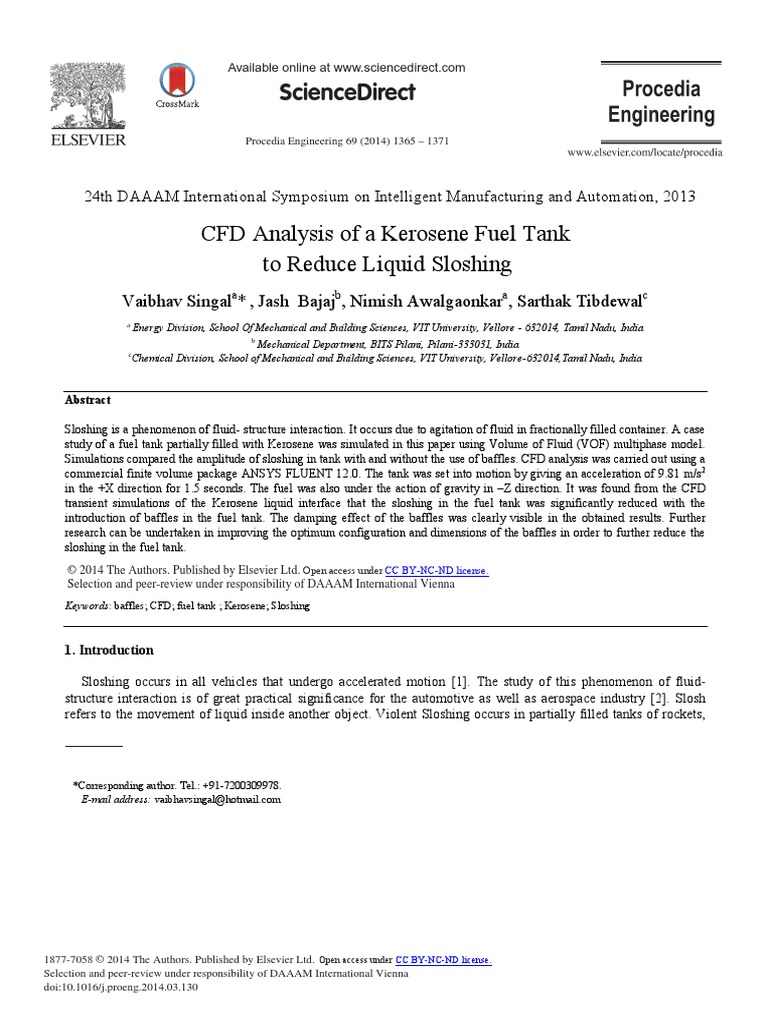Sloshing Dynamics | PDF | Computational Fluid Dynamics | Navier–Stokes Equations