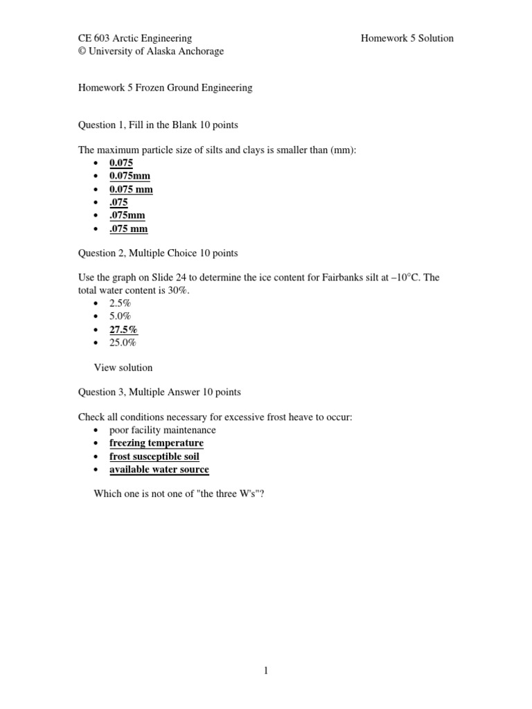 Homework 5 Solution | PDF | Soil | Density Homework 5 Solution | PDF | Soil | Density