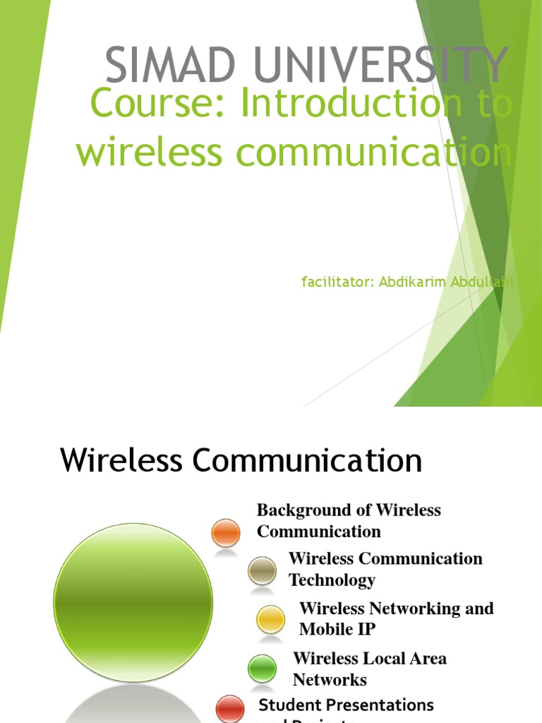 Lec 1 - Introduction To Wireless Communication | PDF | Wireless Lan ...