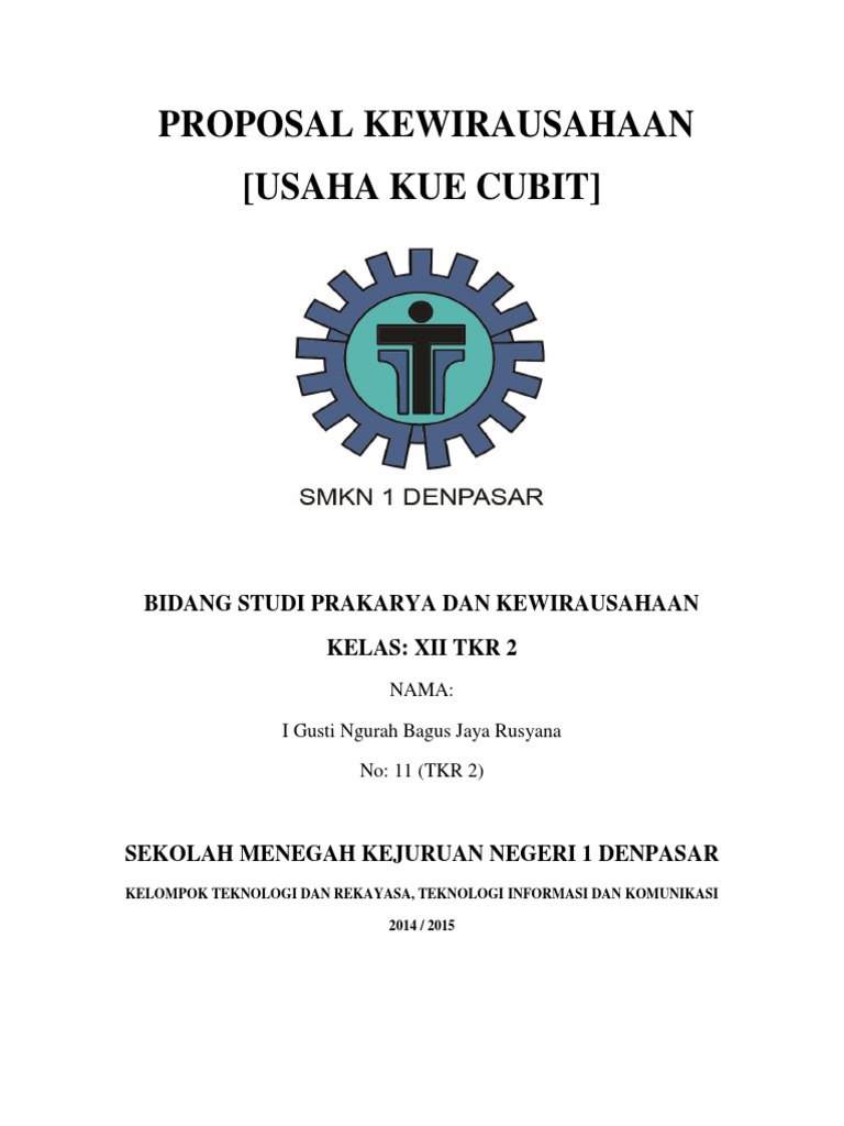 Proposal Kewirausahaan | PDF