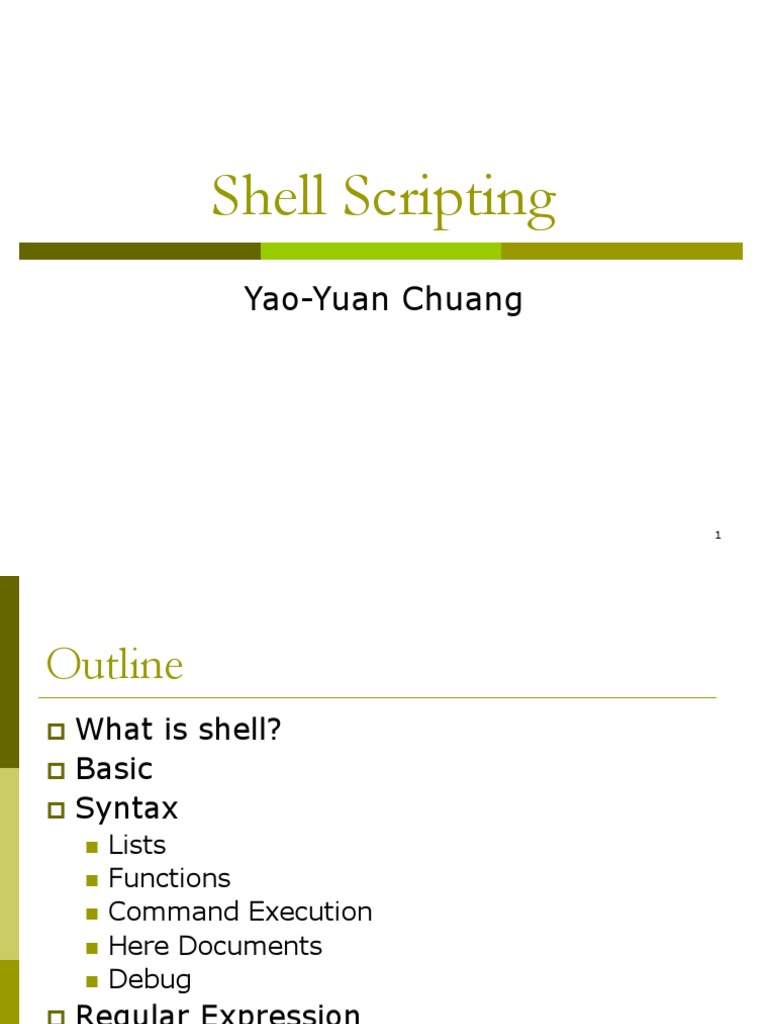 2-Introduction To Shell Scripting | PDF | Regular Expression | Operating System Technology