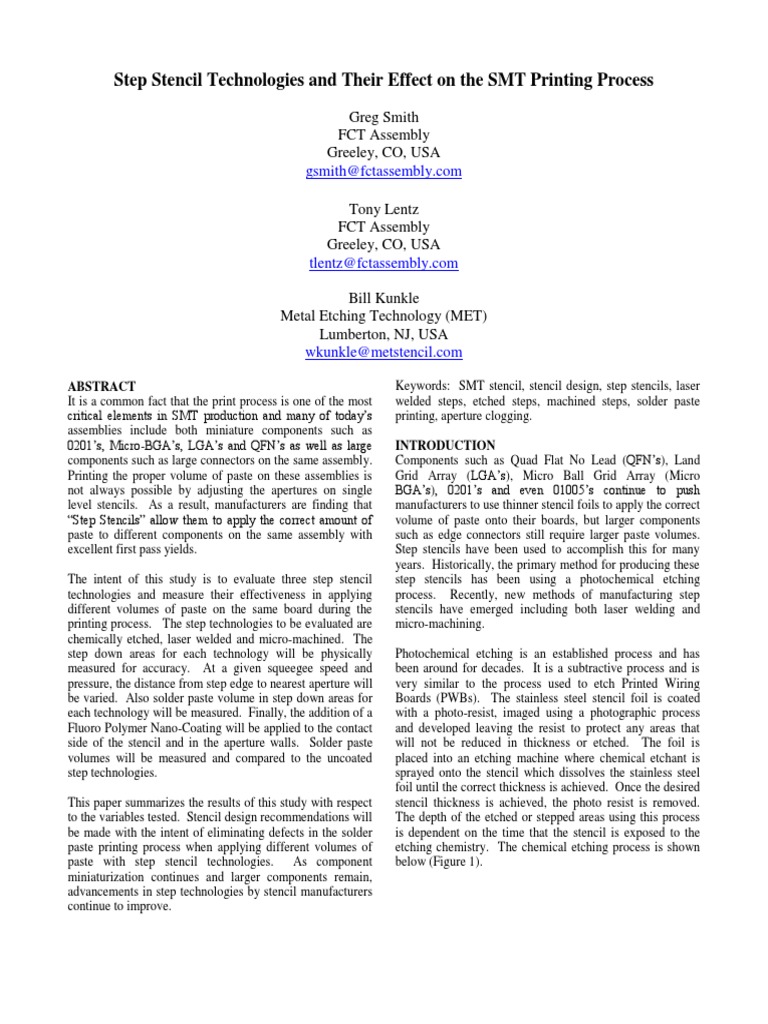 Step Stencil Paper | PDF | Industrial Processes | Industries