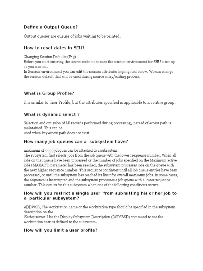 Output Queues Are Queues of Jobs Waiting To Be Printed.: How To Reset ...