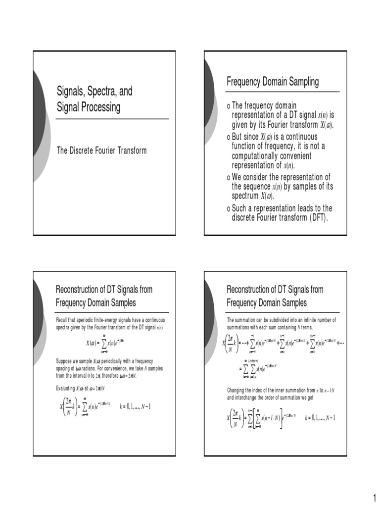 DFT and Signal Reconstruction | PDF | Discrete Fourier Transform ...