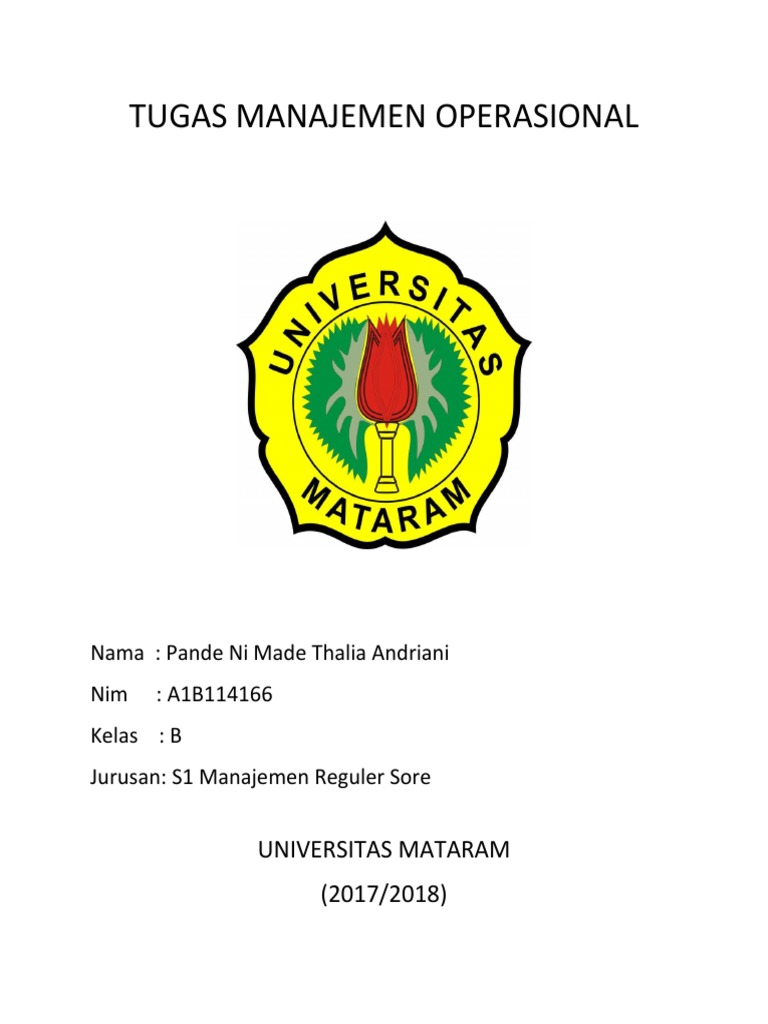 Tugas Manajemen Operasional | PDF