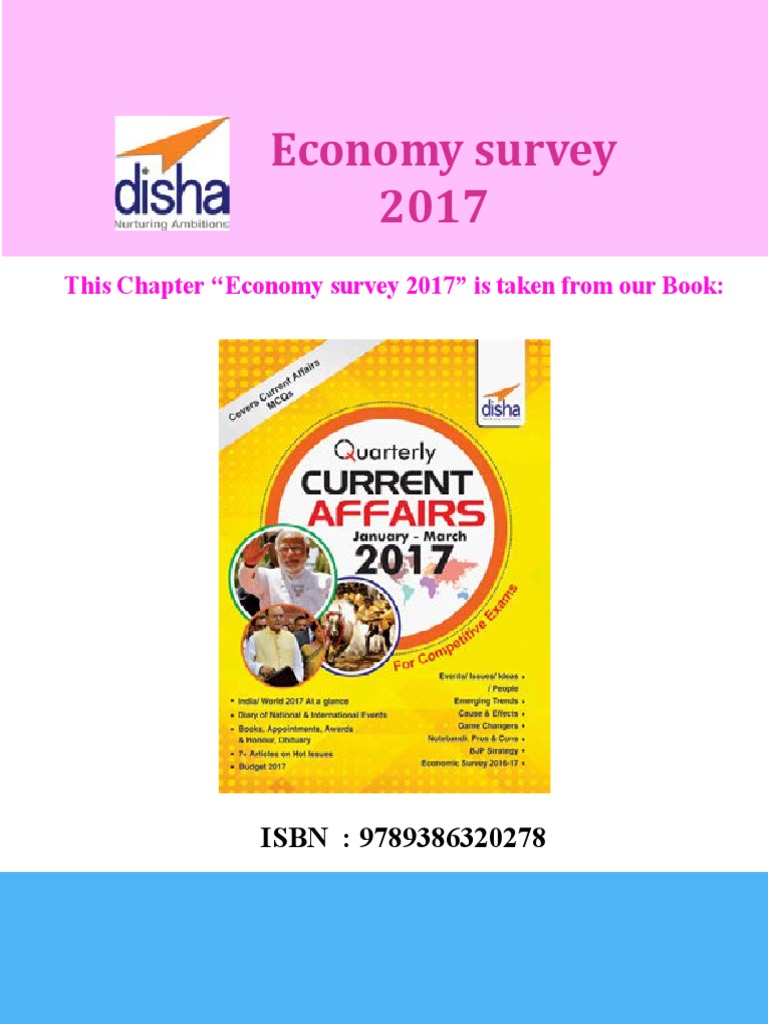 Economic Survey 2017 Highlights | PDF | Inflation | Government Budget ...