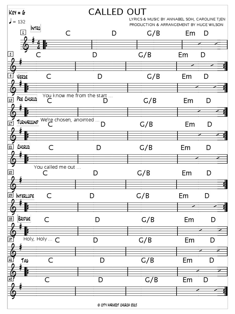 Called Out (Chords) PDF | PDF