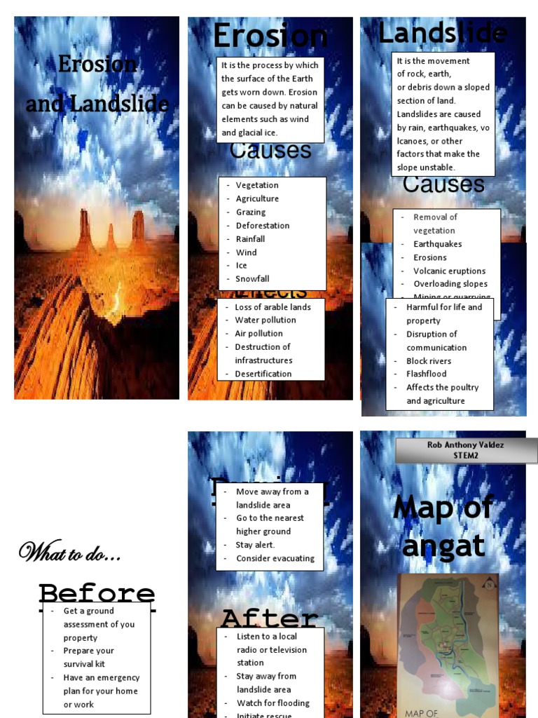 Erosion and Landslide Brochure | PDF | Erosion | Landslide