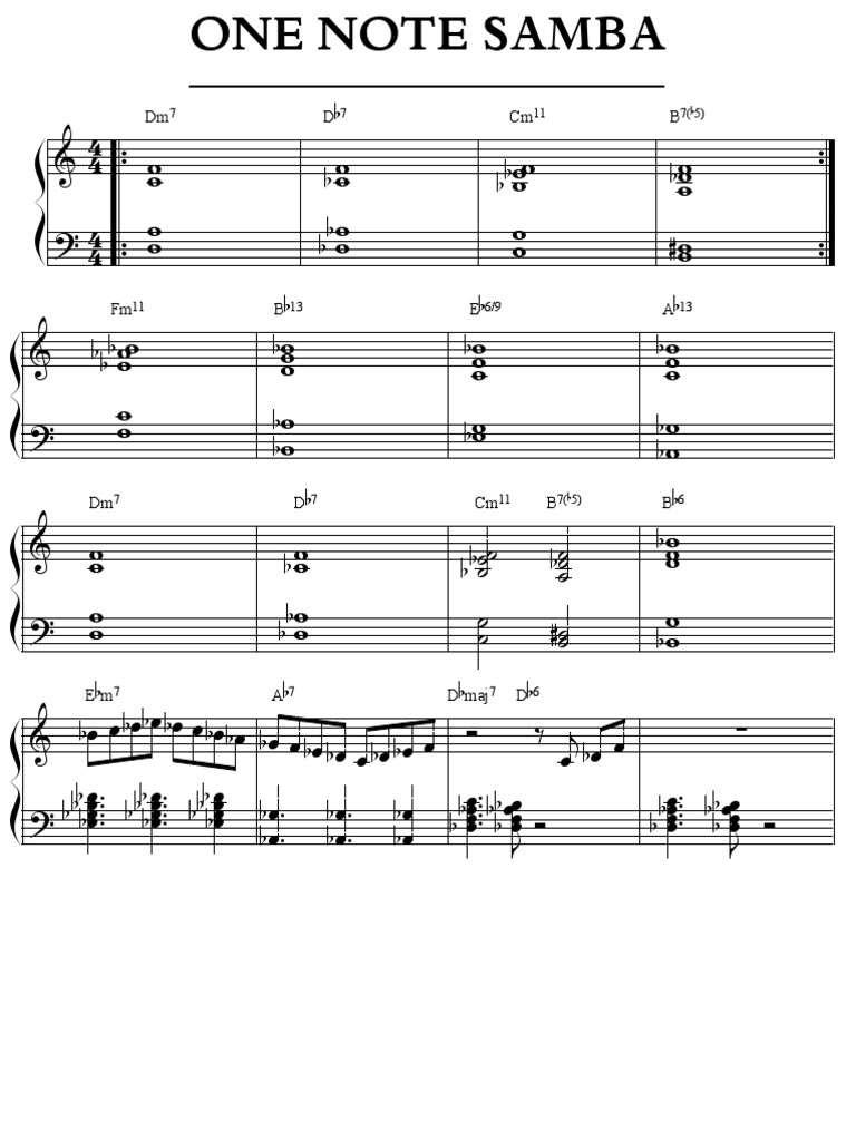 One Note Samba | PDF