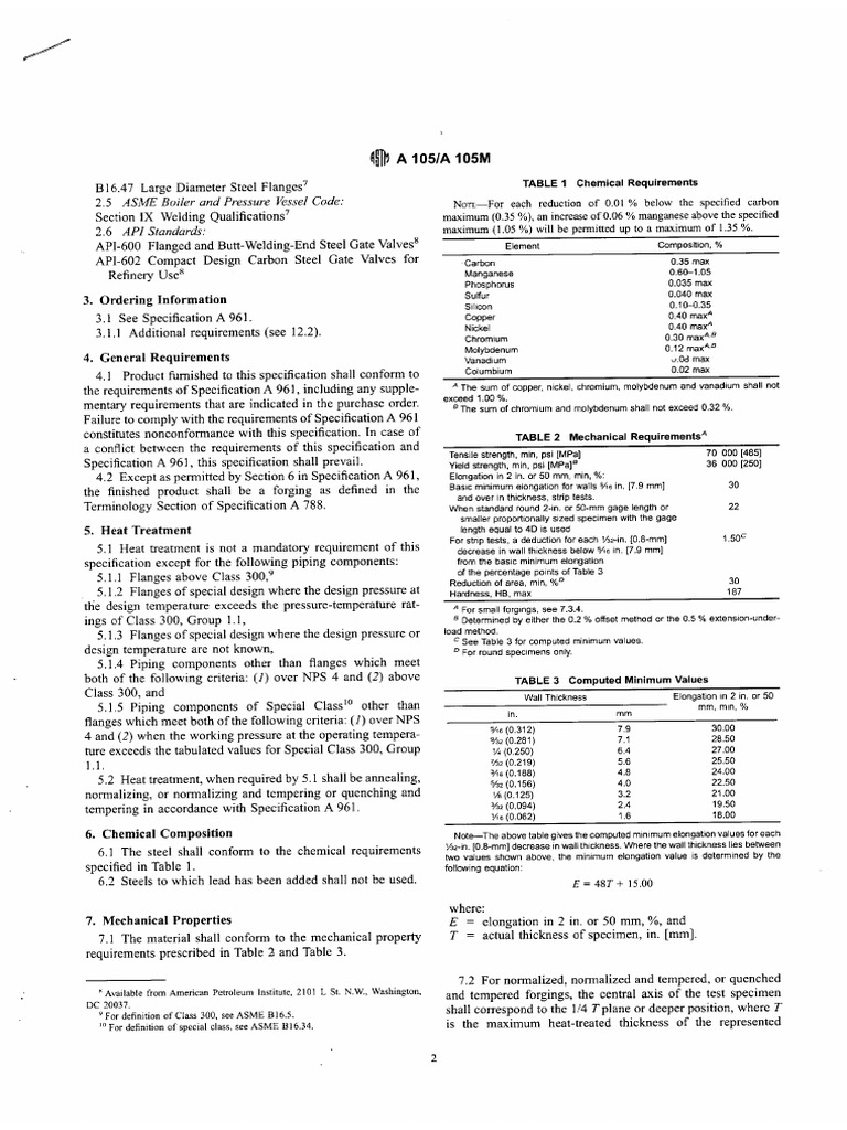 Astm A105 | PDF