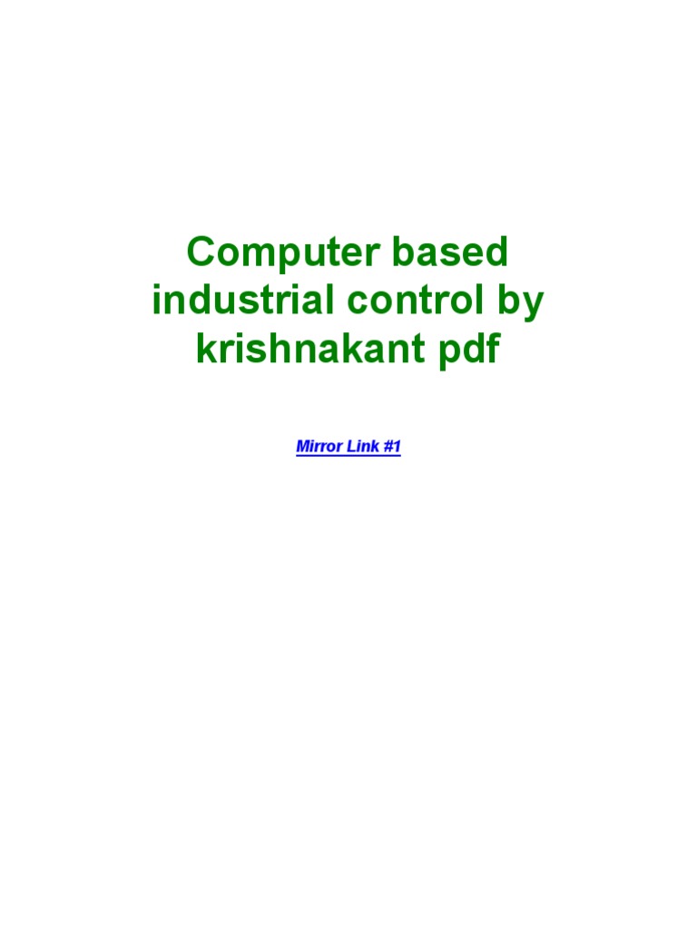 Computer Based Industrial Control | PDF | Portable Document Format | Microsoft Windows