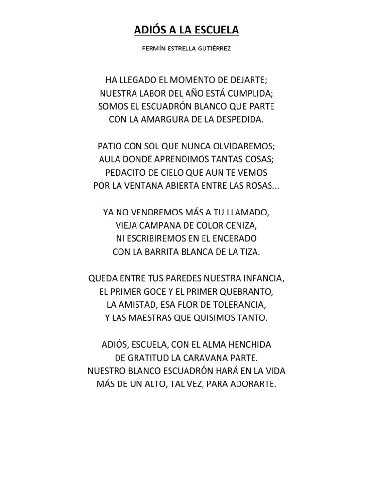 Adiós A La Escuela | PDF