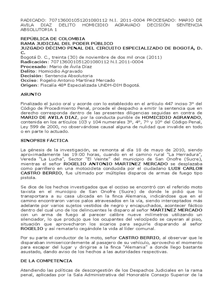 Escrito De Acusacion Homicidio