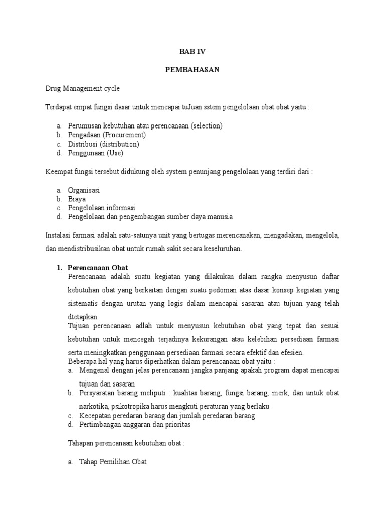 Drug Management Cycle | PDF
