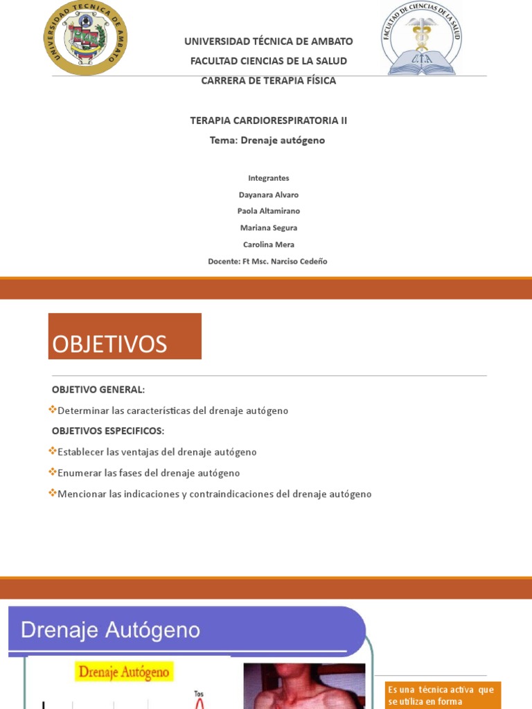 Drenaje Autógeno: Técnica y Beneficios | PDF | Tos | Neumología