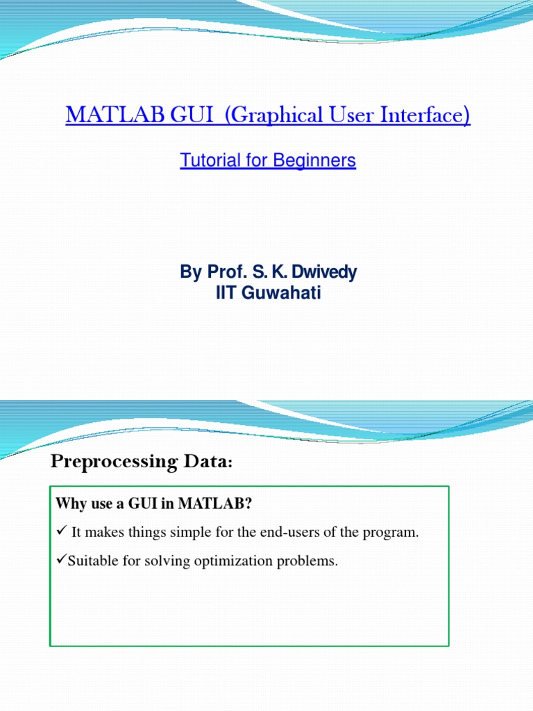 Matlab Gui Turorial | Download Free PDF | Graphical User Interfaces | Matlab